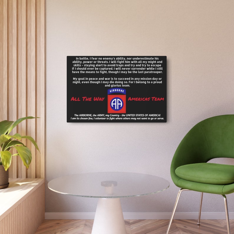 82nd Airborne Metal Art Sign - Motivational - Aluminum Sign - Etsy