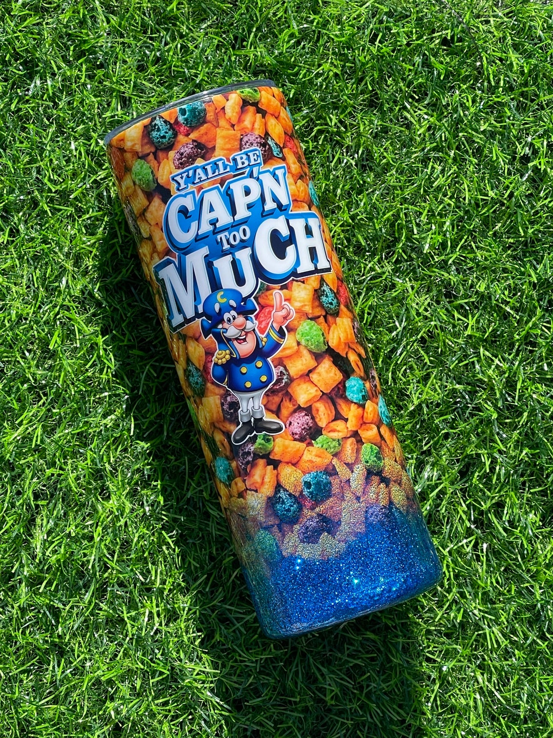 Captain Crunch Tumbler, Spring Tumbler, Summer Glitter Tumbler, Capn ...