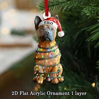 Custom German Wirehaired Pointer Christmas Ornament, Personalized ...