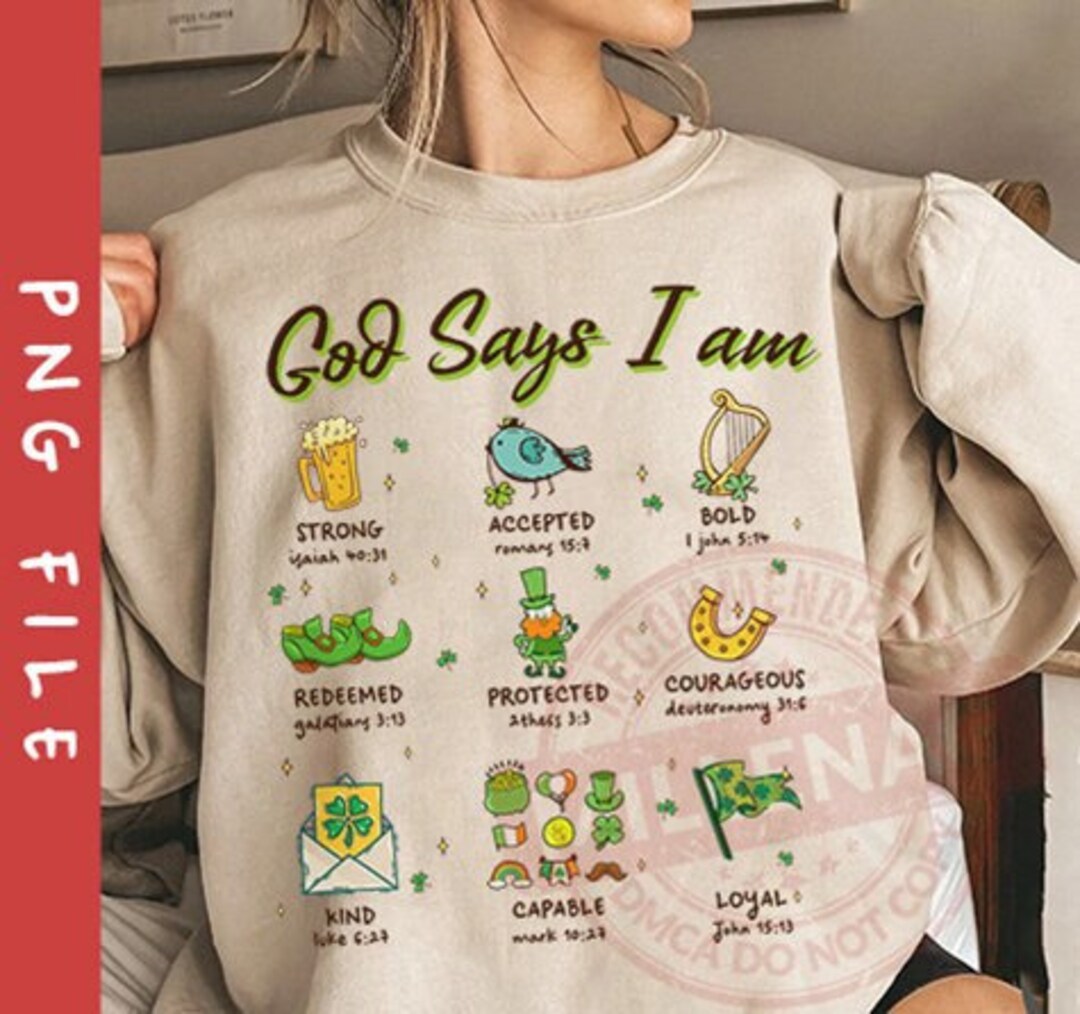 Patrick's Day God Say I Am Png, Patrick Quotes Png, Christian Patrick ...