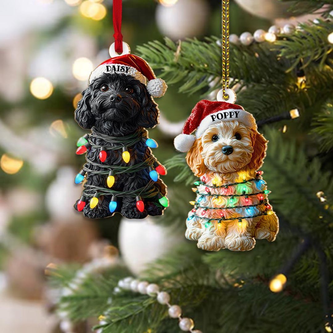 Personalized Cockapoo Christmas Ornament, Dog First Christmas Ornament ...