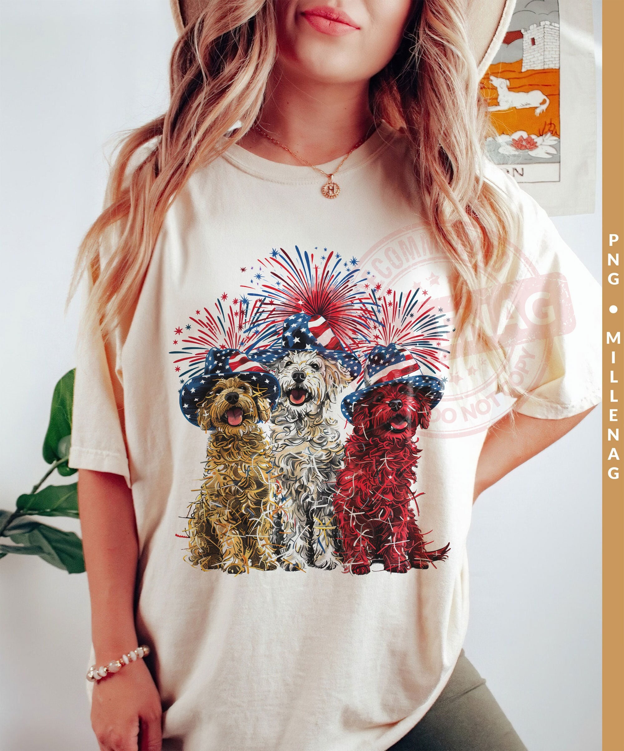 Funny Goldendoodle Firework Png, Goldendoodle Fourth of July Png, Dog ...