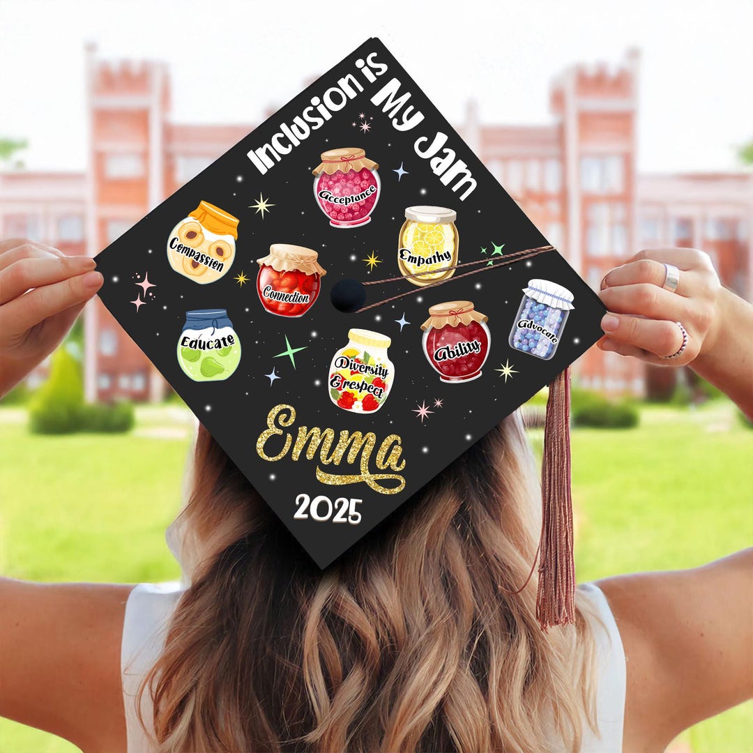 Customized Teacher Graduation Cap Topper, Teacher Grad Cap Topper ...