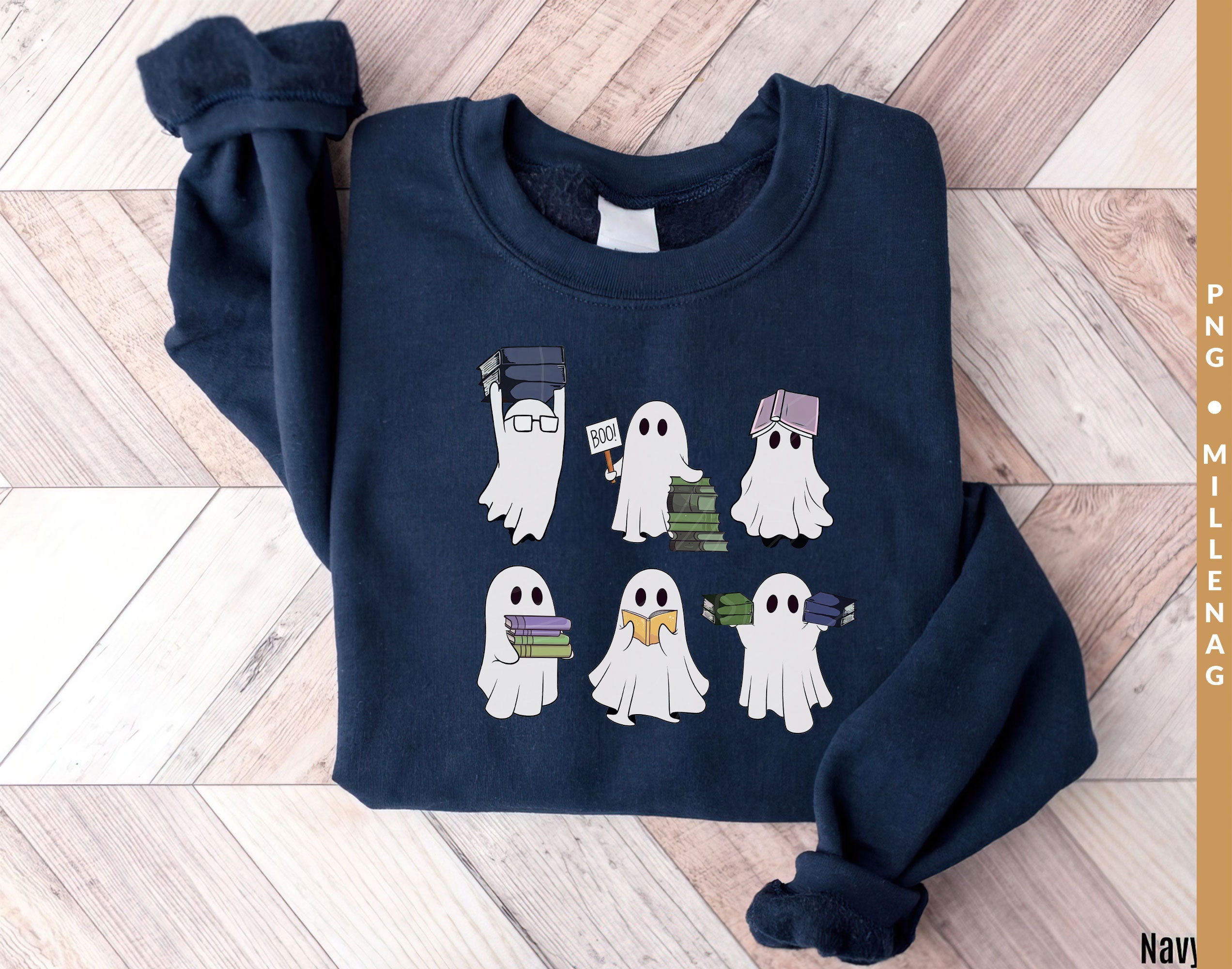 Cute Ghost Book PNG Book Lover Halloween PNG Funny Ghost - Etsy