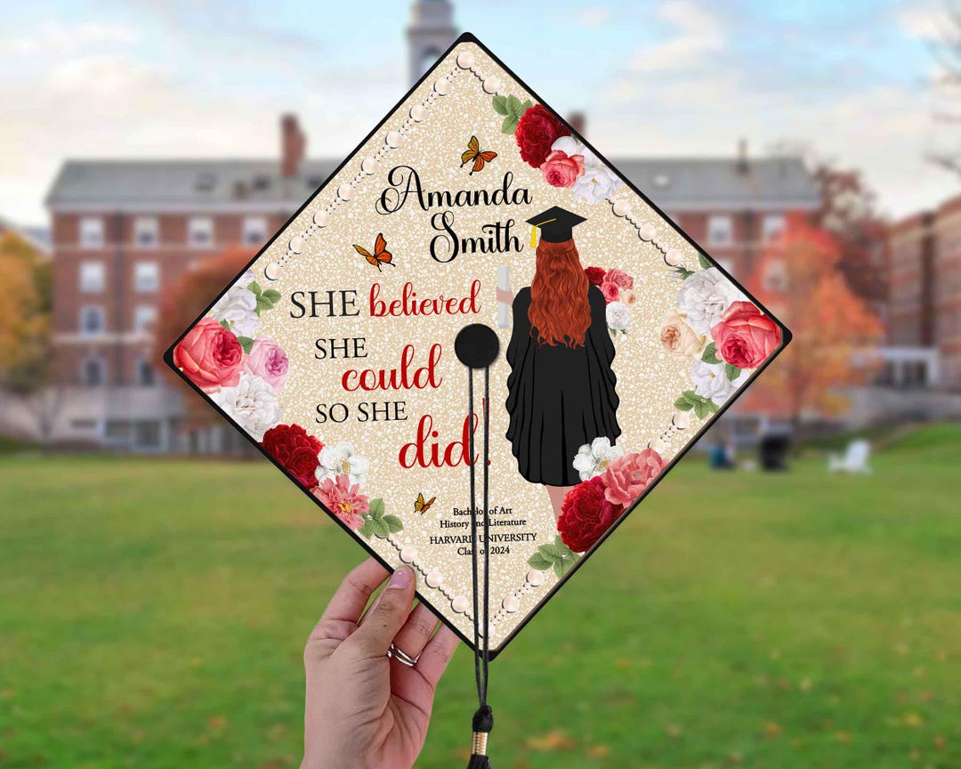 Customized Graduation Cap Topper, Personalized Grad Cap Topper ...