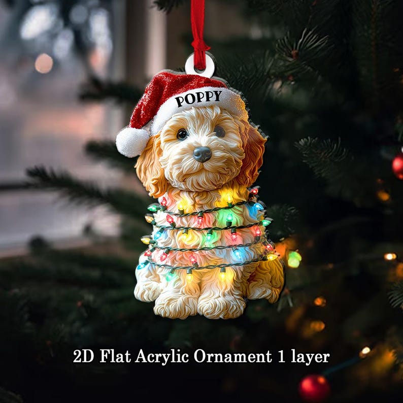 Personalized Cockapoo Christmas Ornament, Dog First Christmas Ornament ...