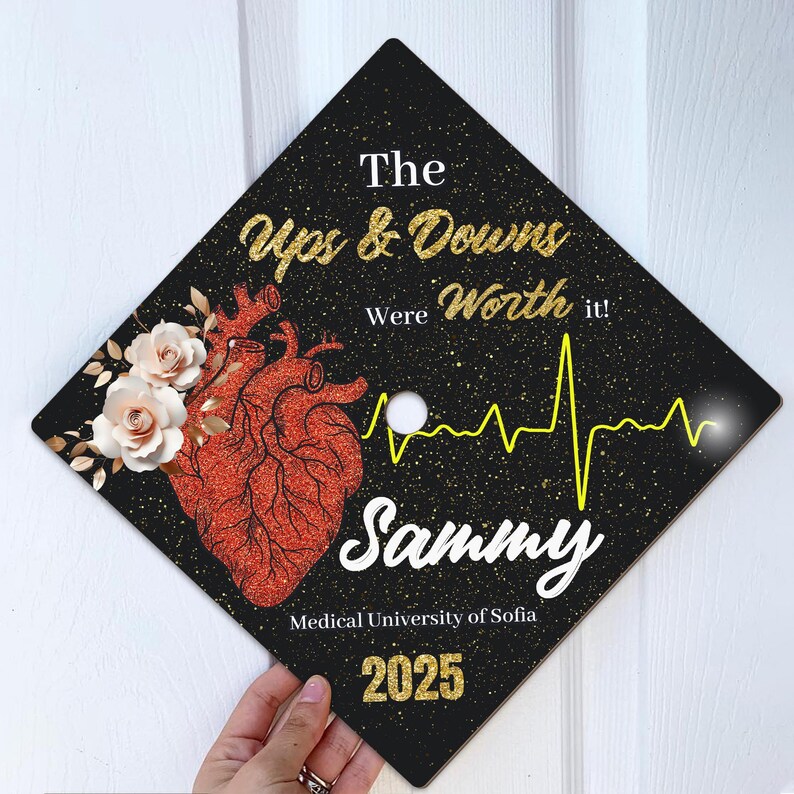 Customized Nurse Graduation Cap Topper, the Ups and Downs Were Worth It ...