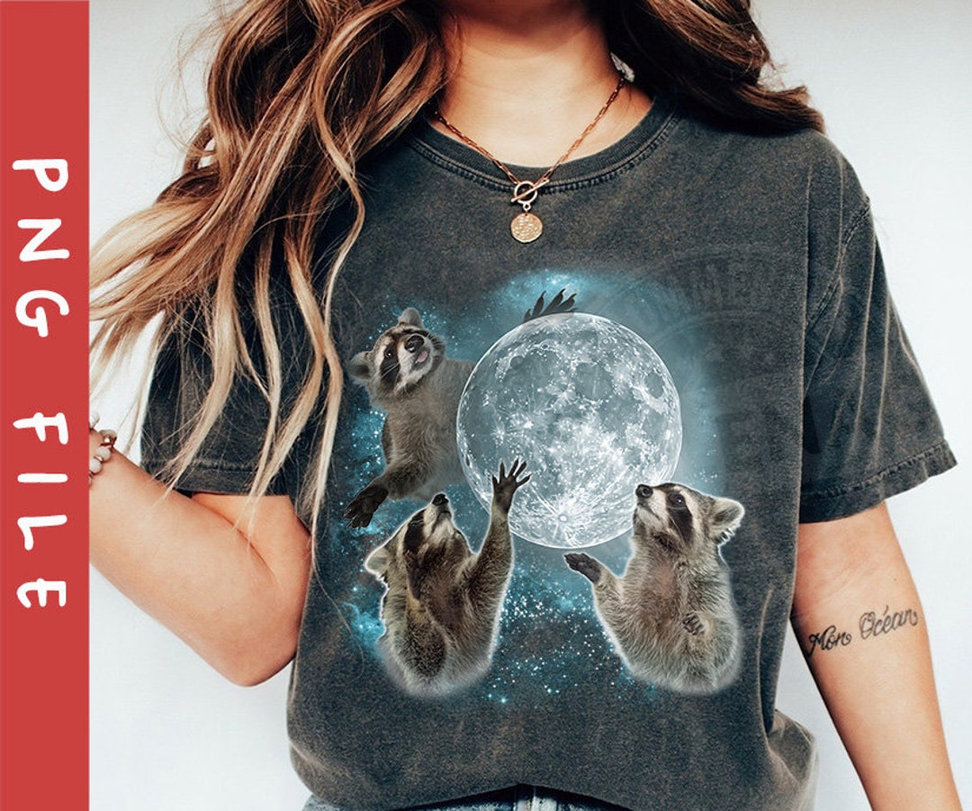 Raccoons With the Moon Png, Funny Raccoon Png, Trash Panda Png ...
