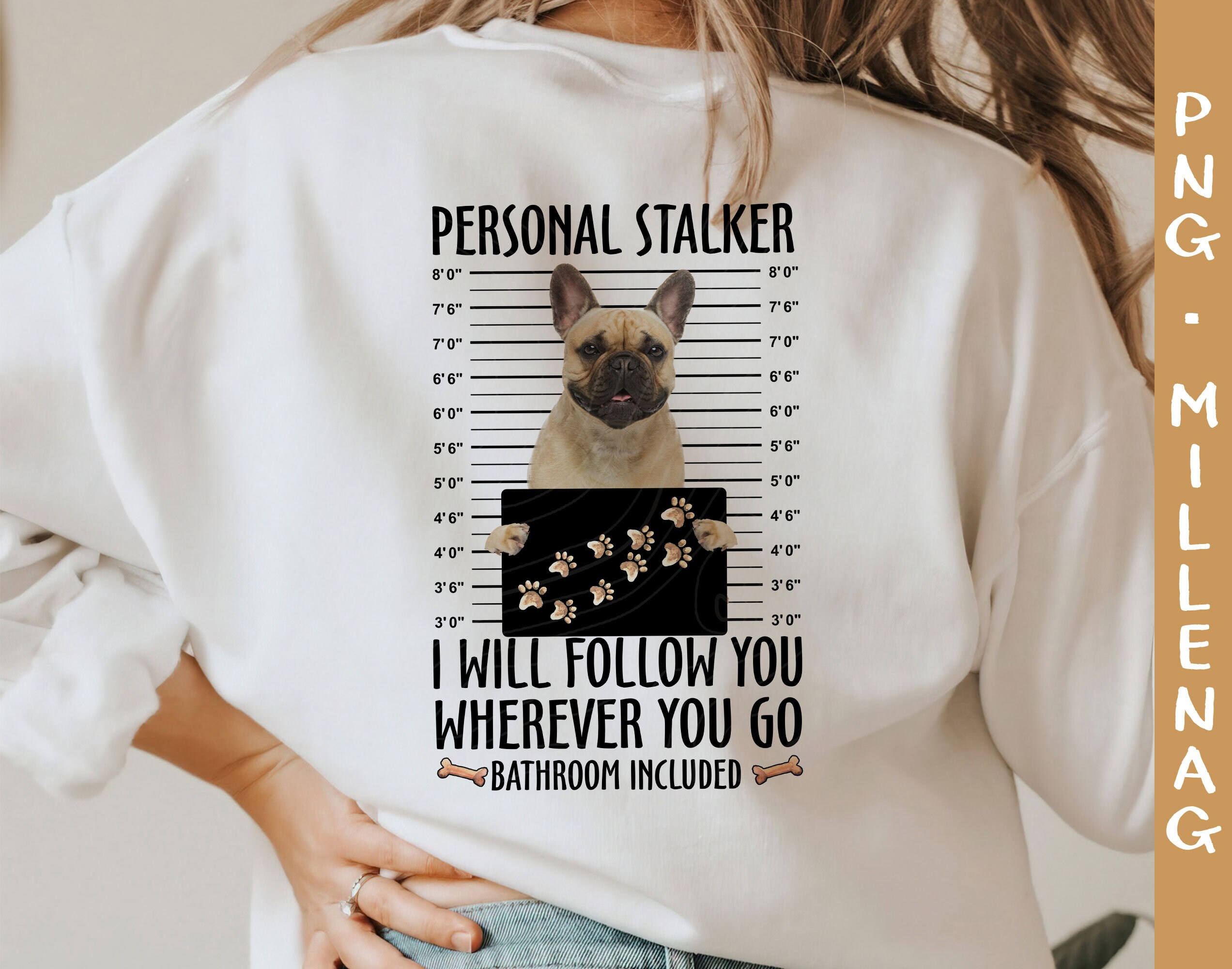 Dog Mugshot Png French Bulldog PNG Personal Stalker Png I - Etsy