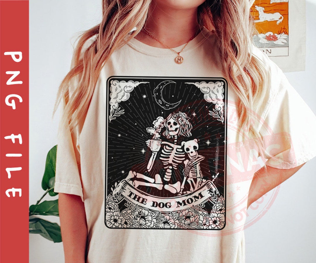 Dog Mom Tarot Card Png, Skeleton Dog With Mom Png, Skeleton Mom Png ...