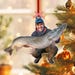 Personalized Fishing Photo Ornament, Christmas Fishing Ornament ...