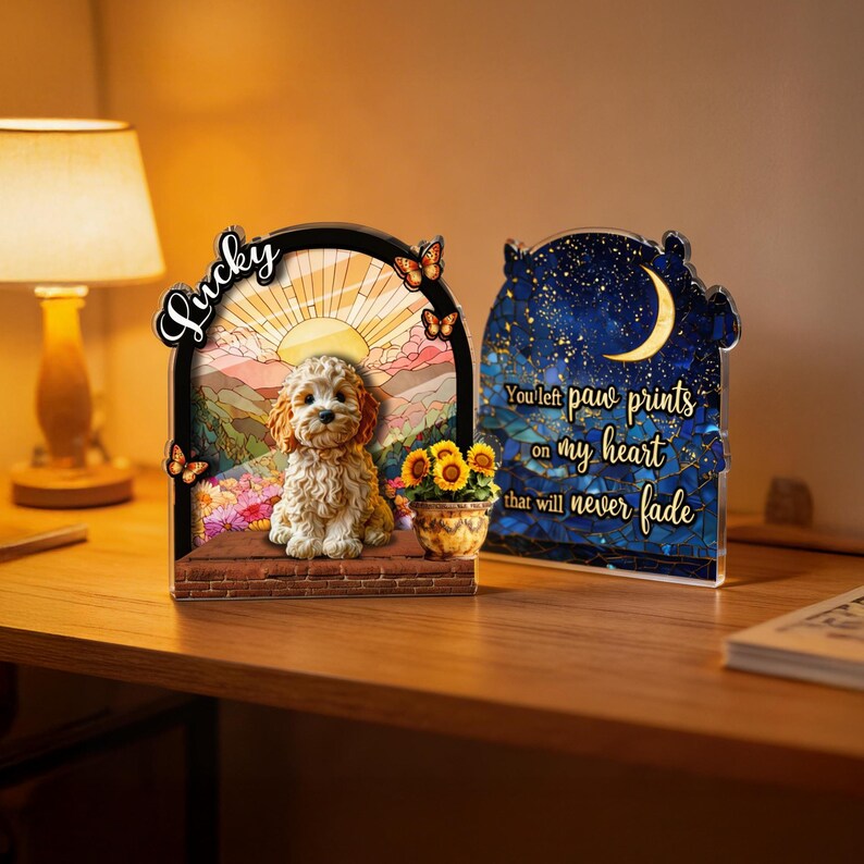 Personalized Pet Portrait Acrylic Blocks From Photo, Custom Dog Acrylic ...
