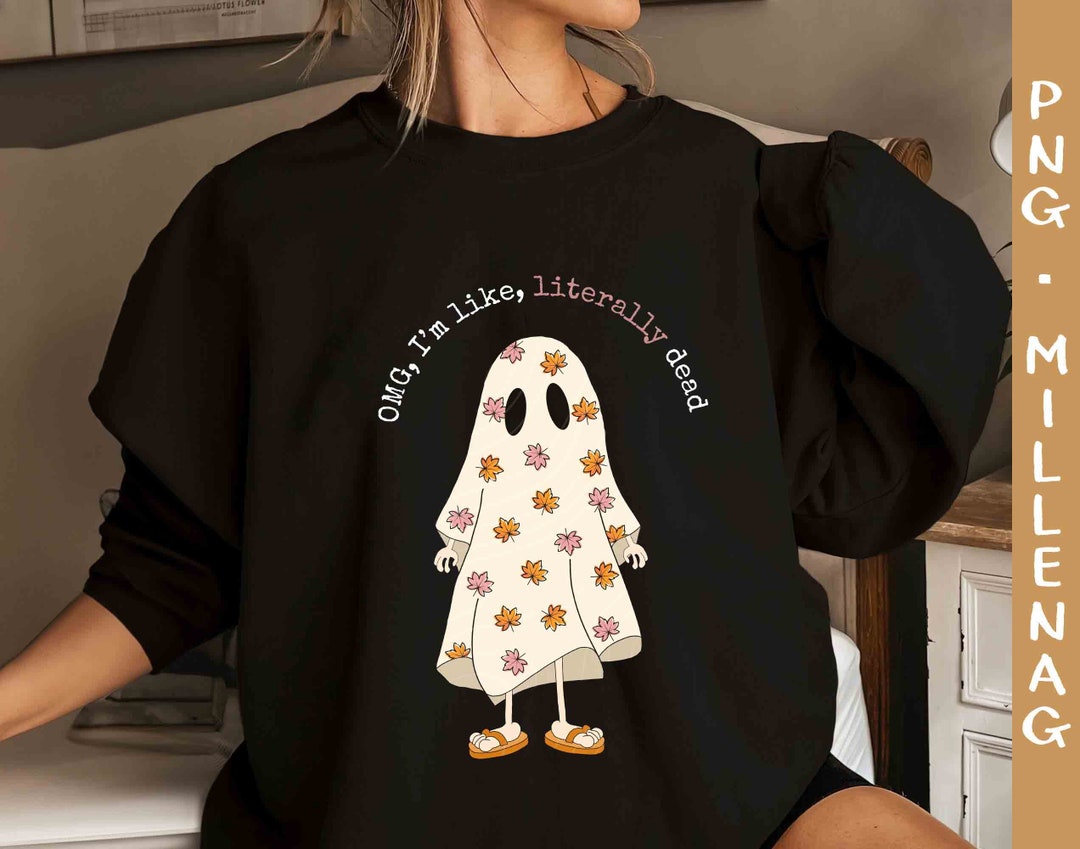 Literally Dead Boo Halloween PNG Ghost Png Y2K Png Cute Boo - Etsy