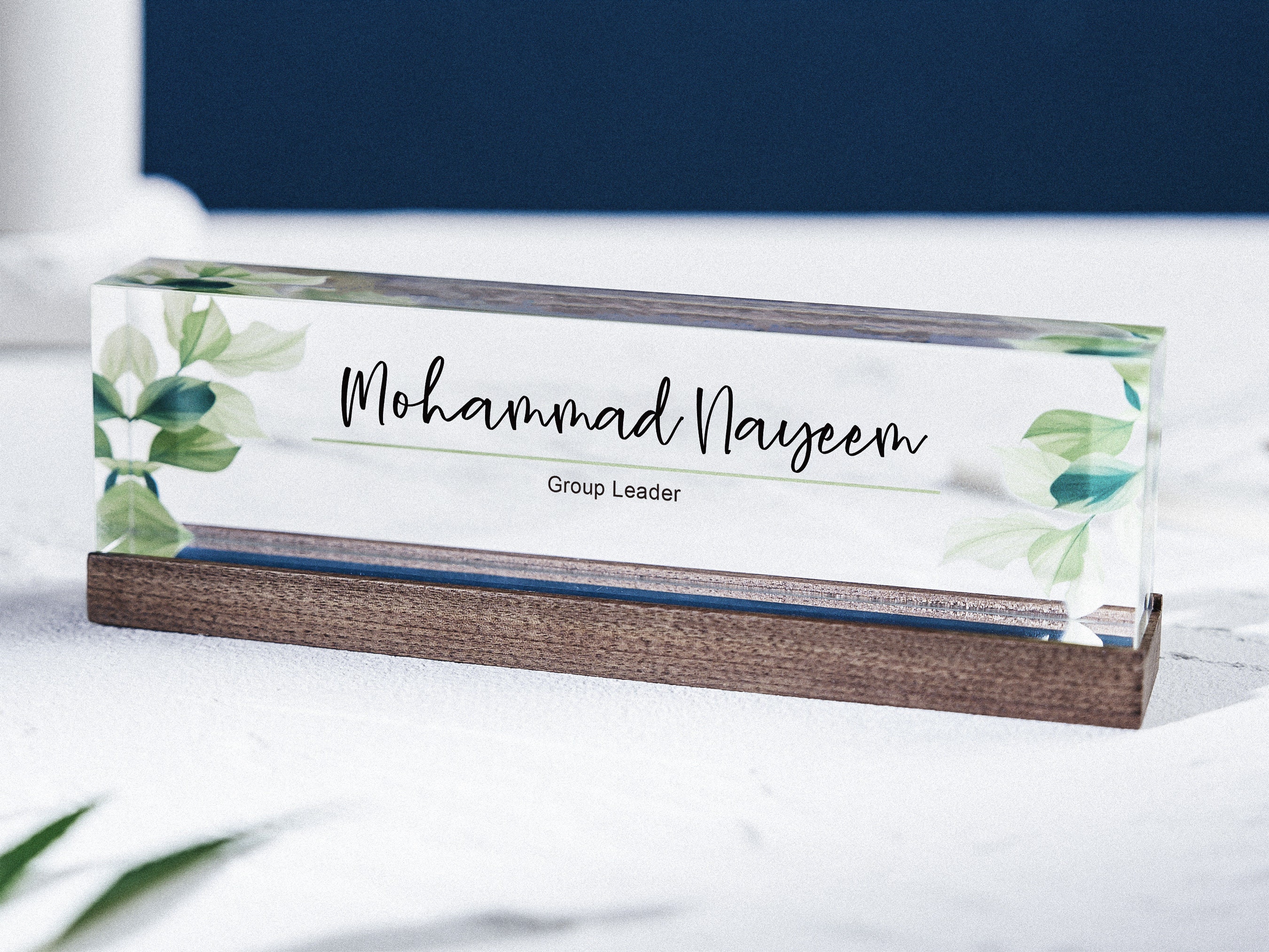 Custom Office Name Sign, Personalized Acrylic Gift, Name Plate for Desk ...