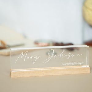 Personalized Nameplate for Office Desk, Gift for Coworker, Simple Style ...