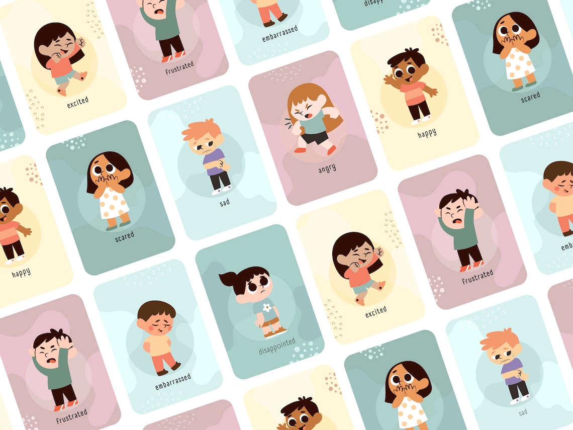 Printable Feelings Cards for Kids - Emotion Flashcards - Feelings Cards ...