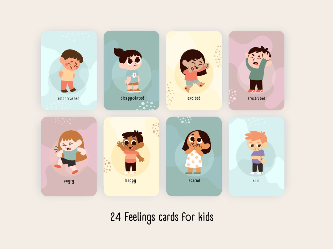 Printable Feelings Cards for Kids - Emotion Flashcards - Feelings Cards ...