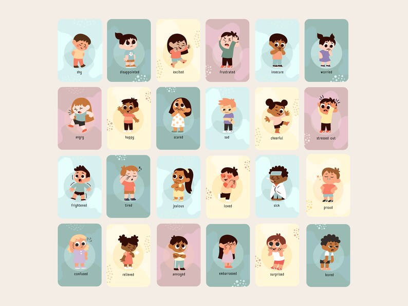 Printable Feelings Cards for Kids - Emotion Flashcards - Feelings Cards ...