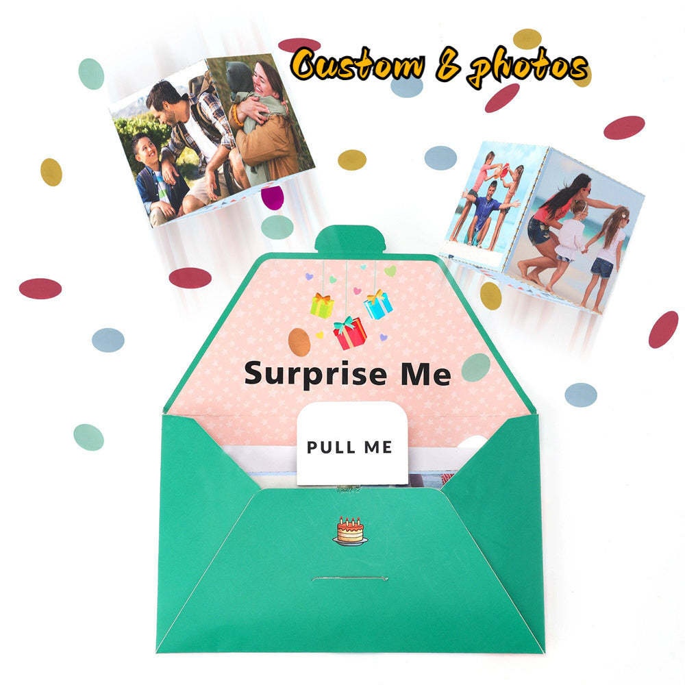 Personalized Photo Surprise Card Custom Pop up Box Birthday Cards 8 ...
