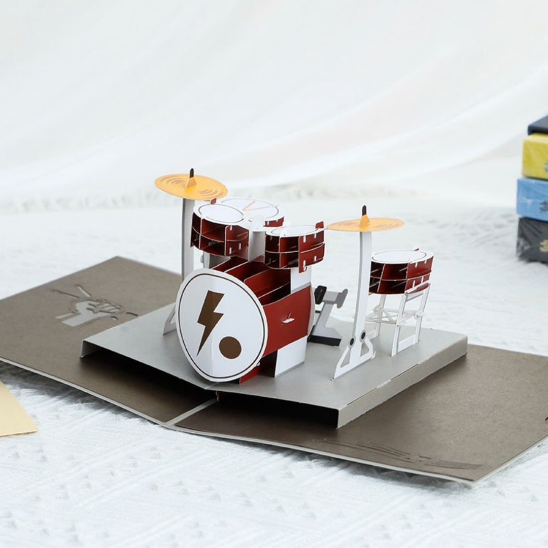 Custom Pop up Card for Drummer Personalized Father's Day 3D Pop up ...