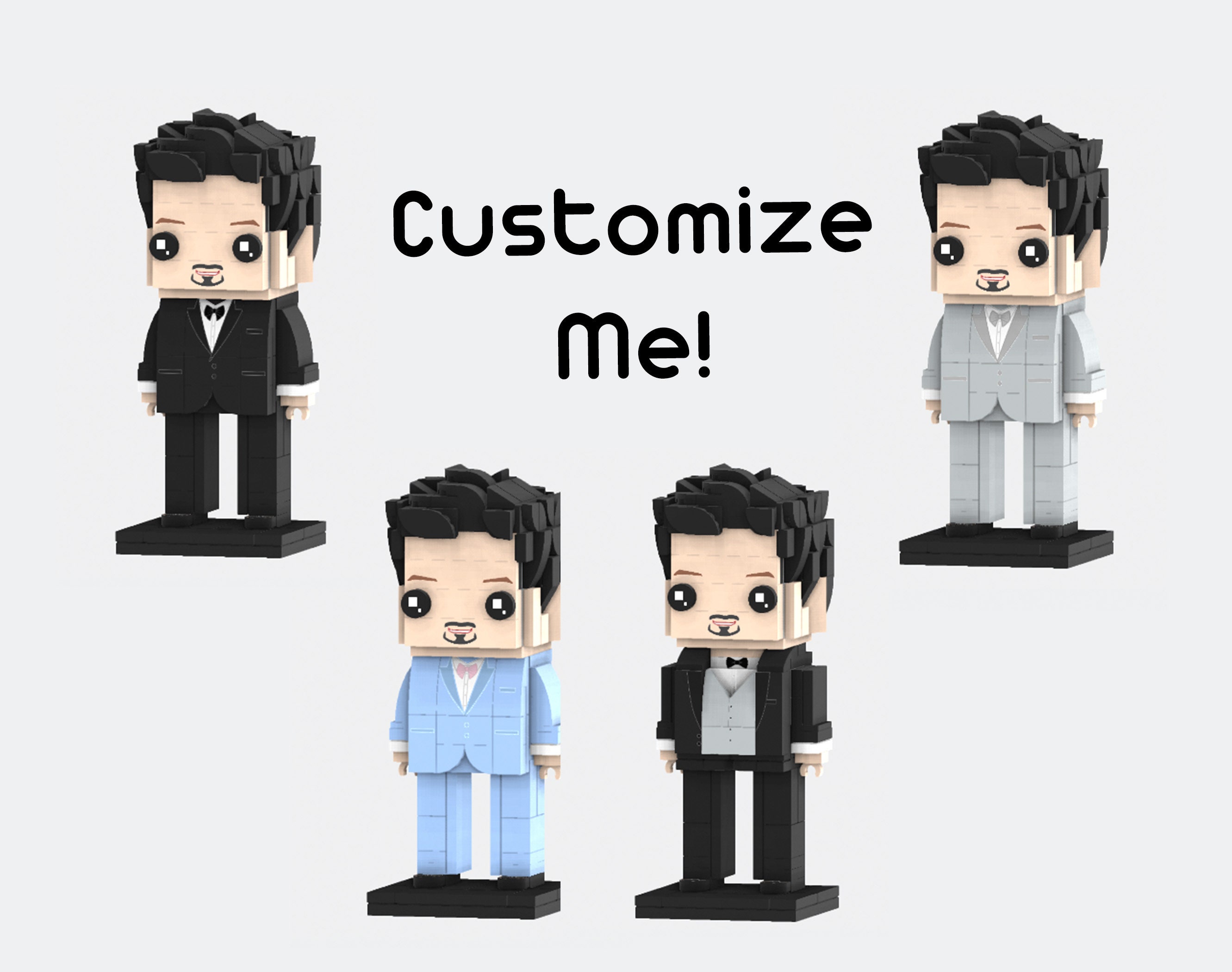 Wedding Gift Minifig Puzzle Bride or Groom 1 Pc Brick Figures ...