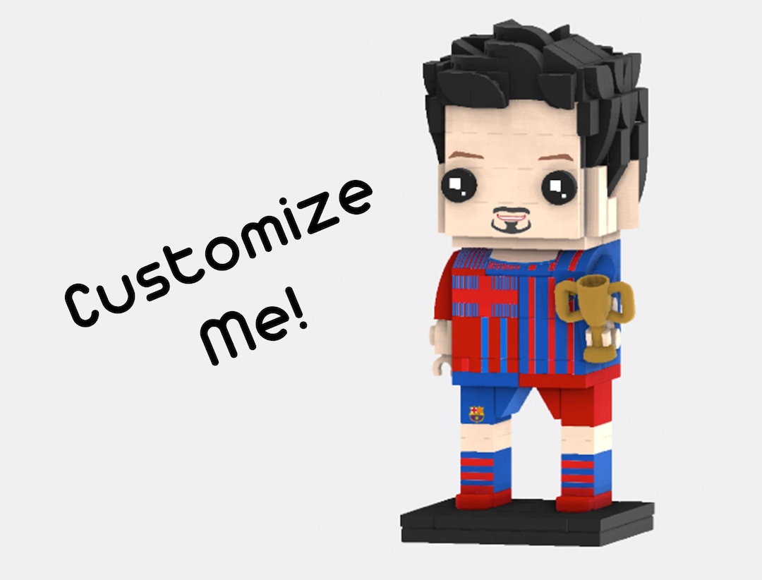 Custom Soccer Player Minifig Brick Figures Puzzle 3D Personalized Photo ...
