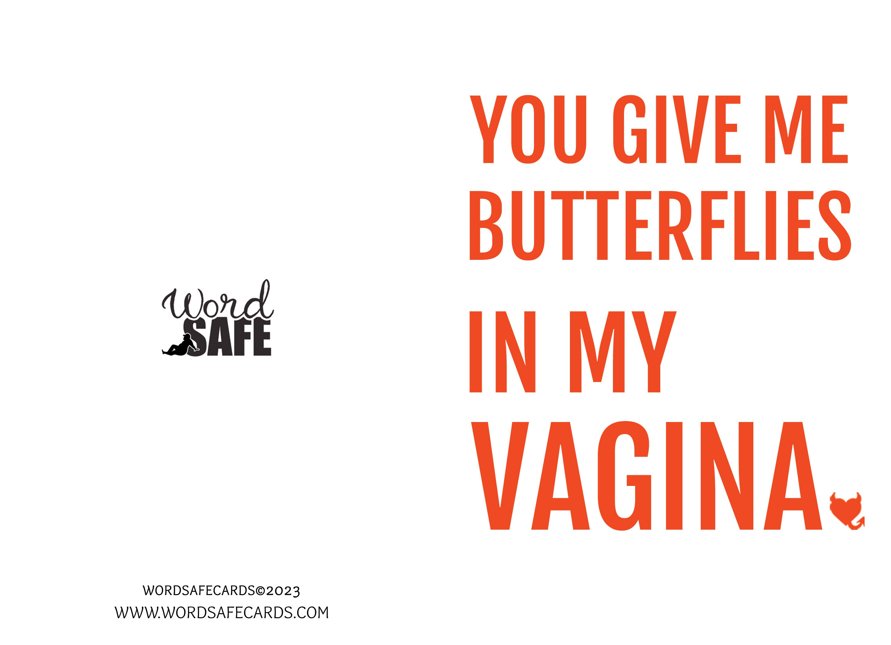 You Give Me Butterflies in My Vagina Adult Cards for Him Dirty Naughty ...