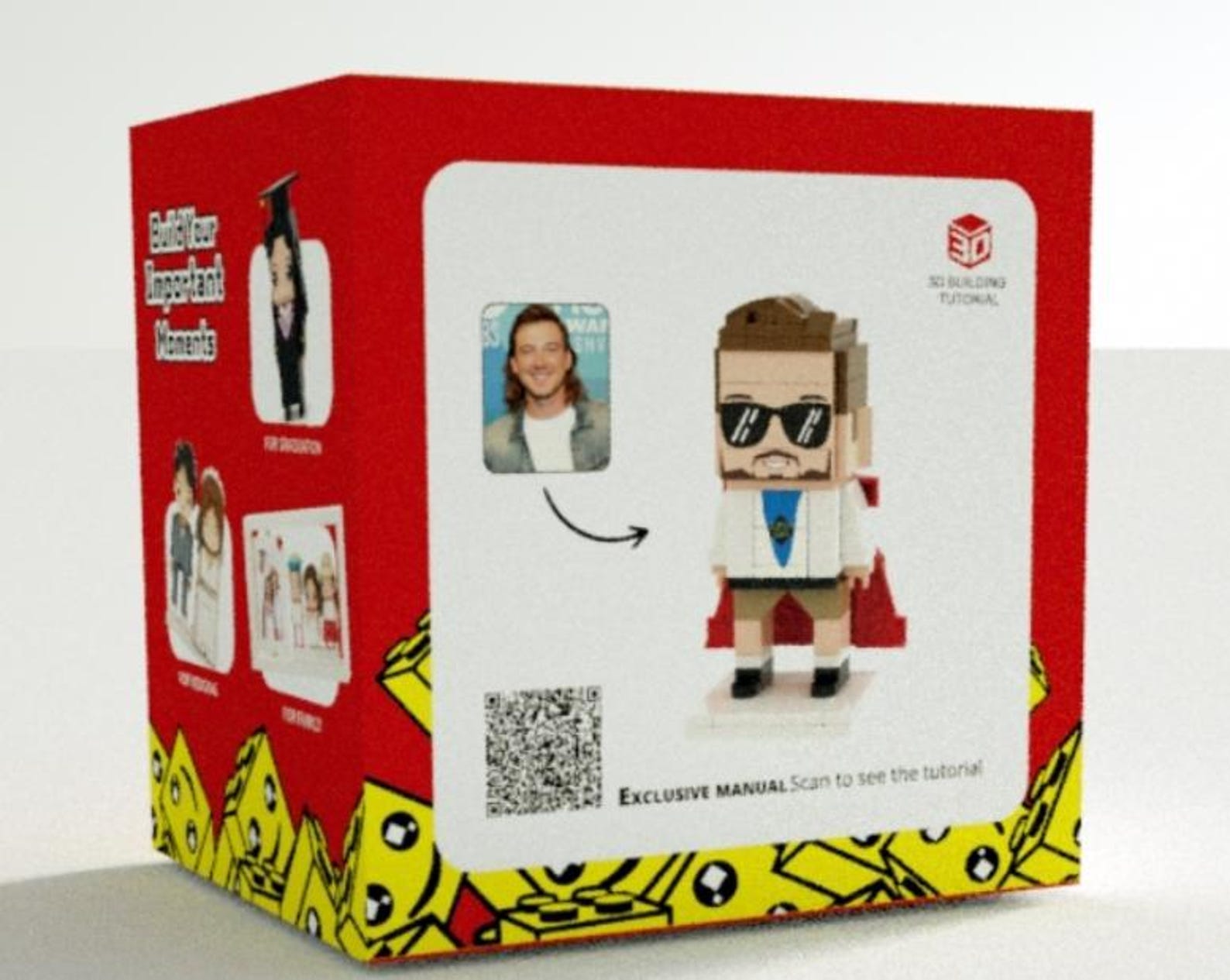 Puzzle Custom Minifig Brick Figures 3D Preview Personalized Photo Brick ...