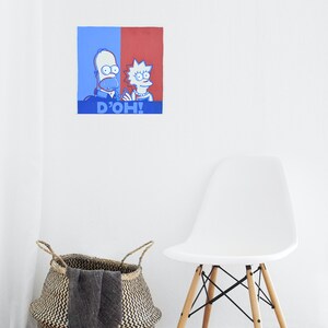 Homer and Marge Simpson Artwork Handmade Board - Etsy