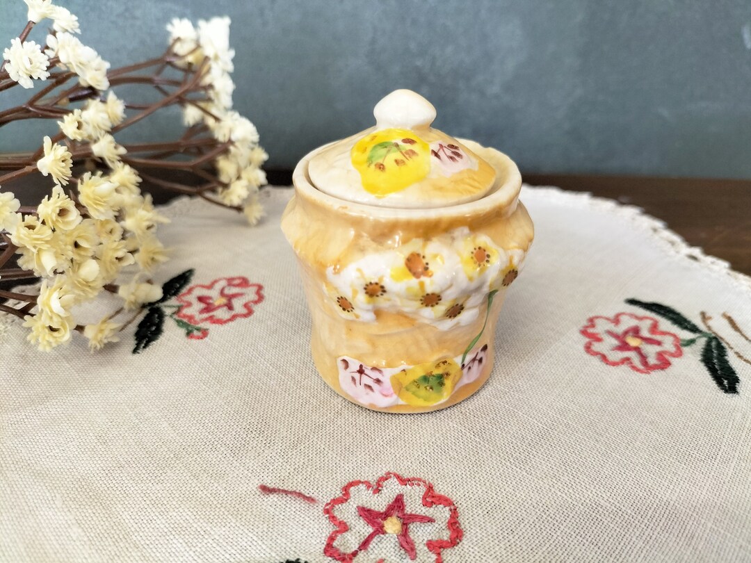 Vintage 1950s Japanese Geranium Mustard Pot - Etsy