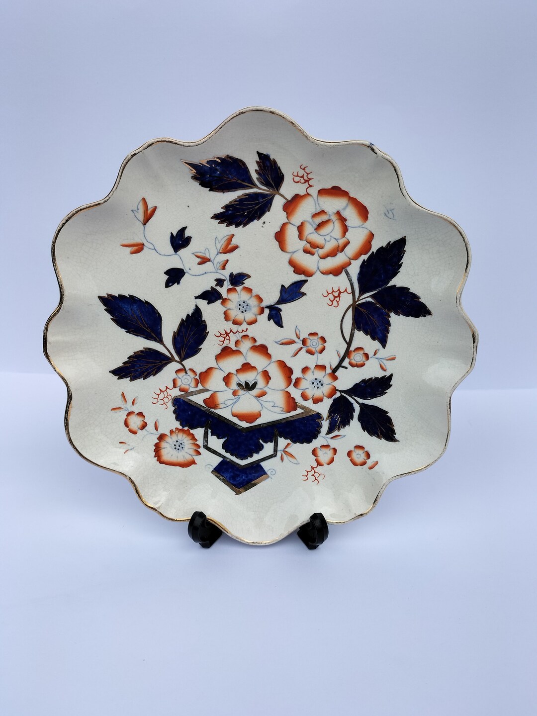 Antique Biscuit Plate in Amari Colours - Etsy