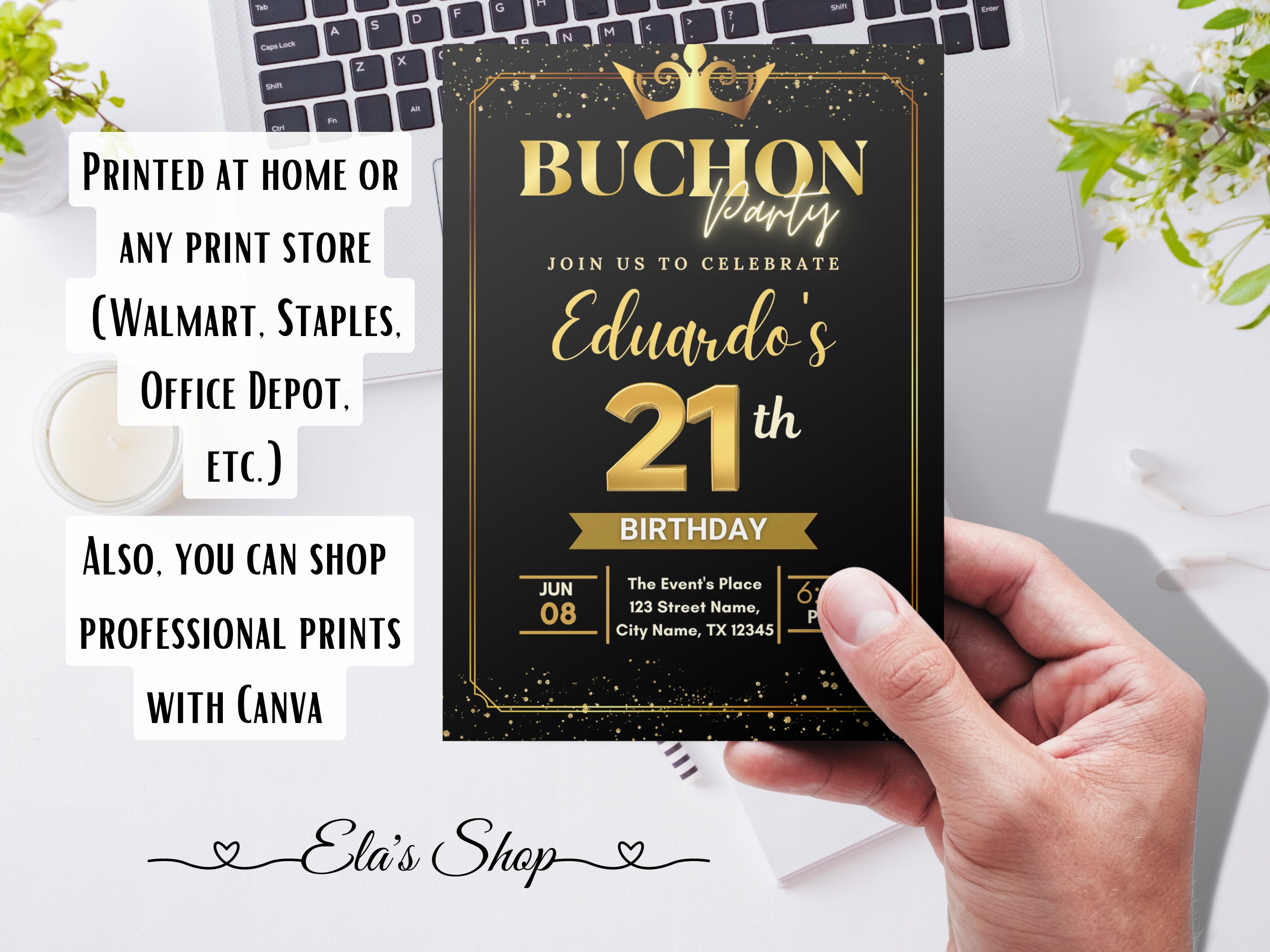 Buchon Party Invitation, 15th Birthday Invitation, Men Birthday ...