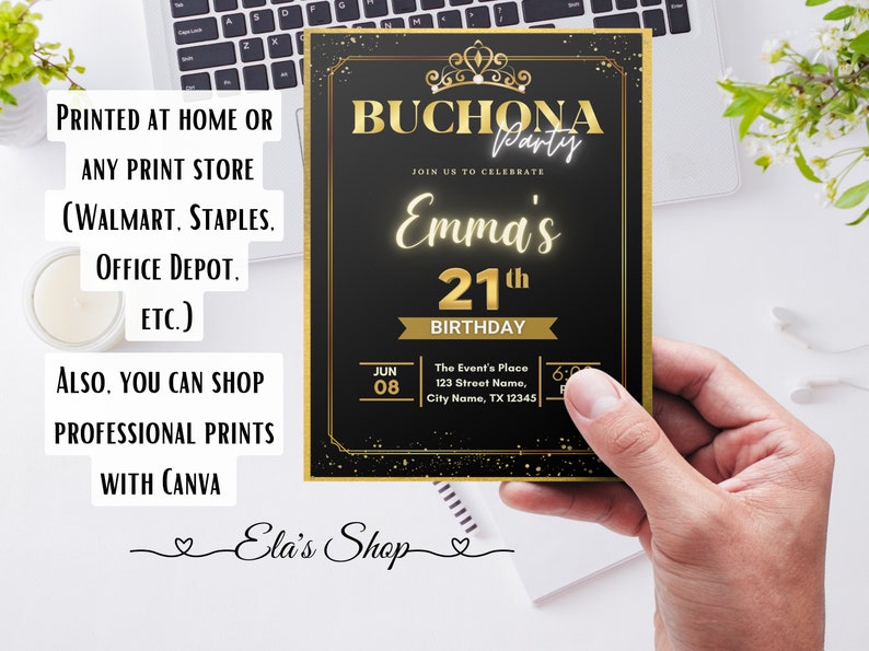 Buchona Invitation, Digital Cards, Editable Birthday Invitation ...