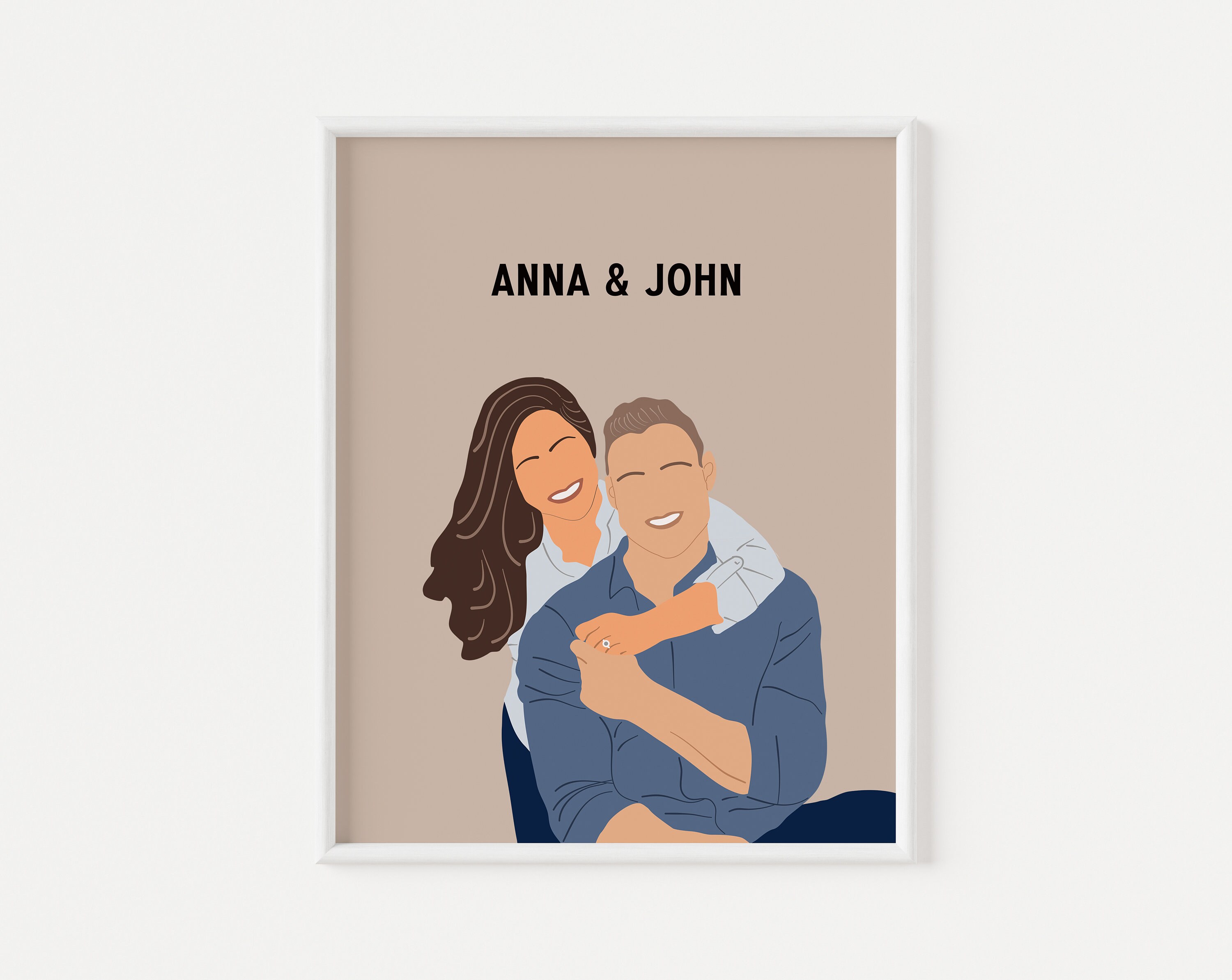 Faceless Portrait, Drawing From Photo, Custom Faceless, Family Portrait ...