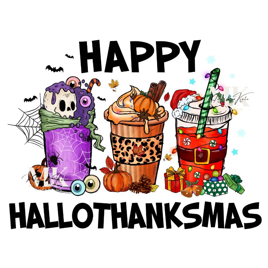 Happy Hallothanksmas Dtf Transfer - Etsy