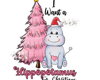I Want a Hippopotamus for Christmas - Etsy