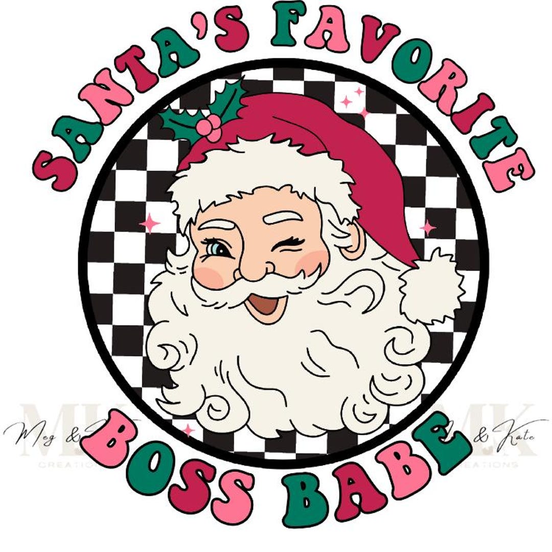 Santas Favorite Boss Babe Dtf Transfer - Etsy