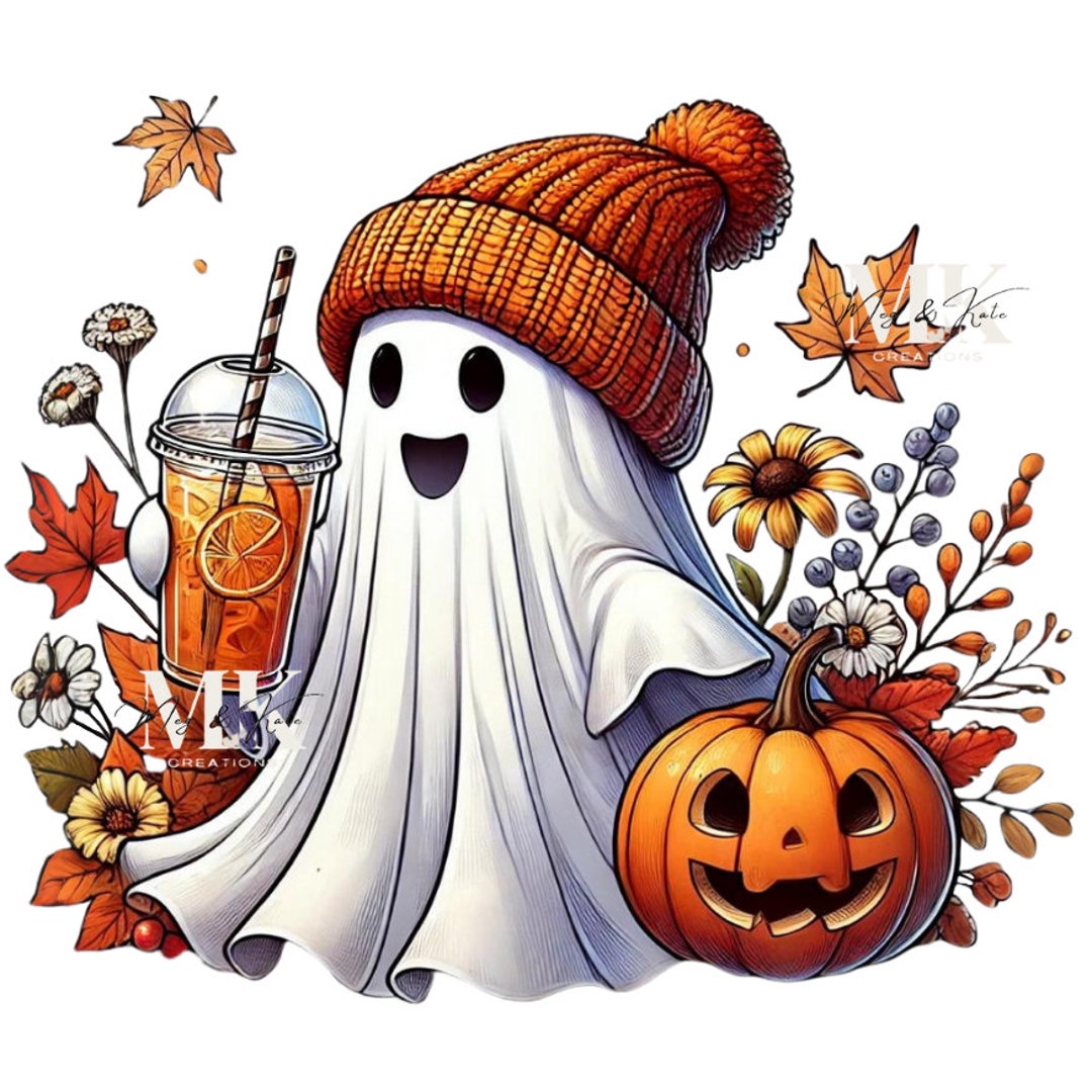 Ghost With Beanie Dtf Transfer - Etsy