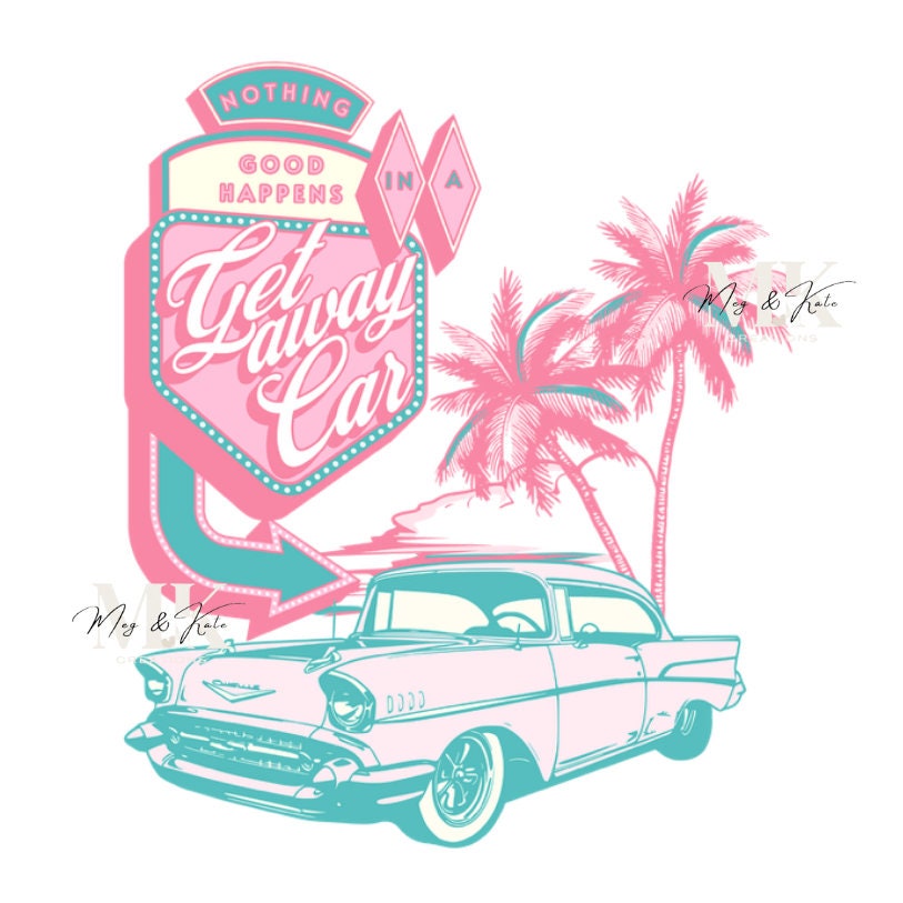 Getaway Car Dtf Transfer - Etsy