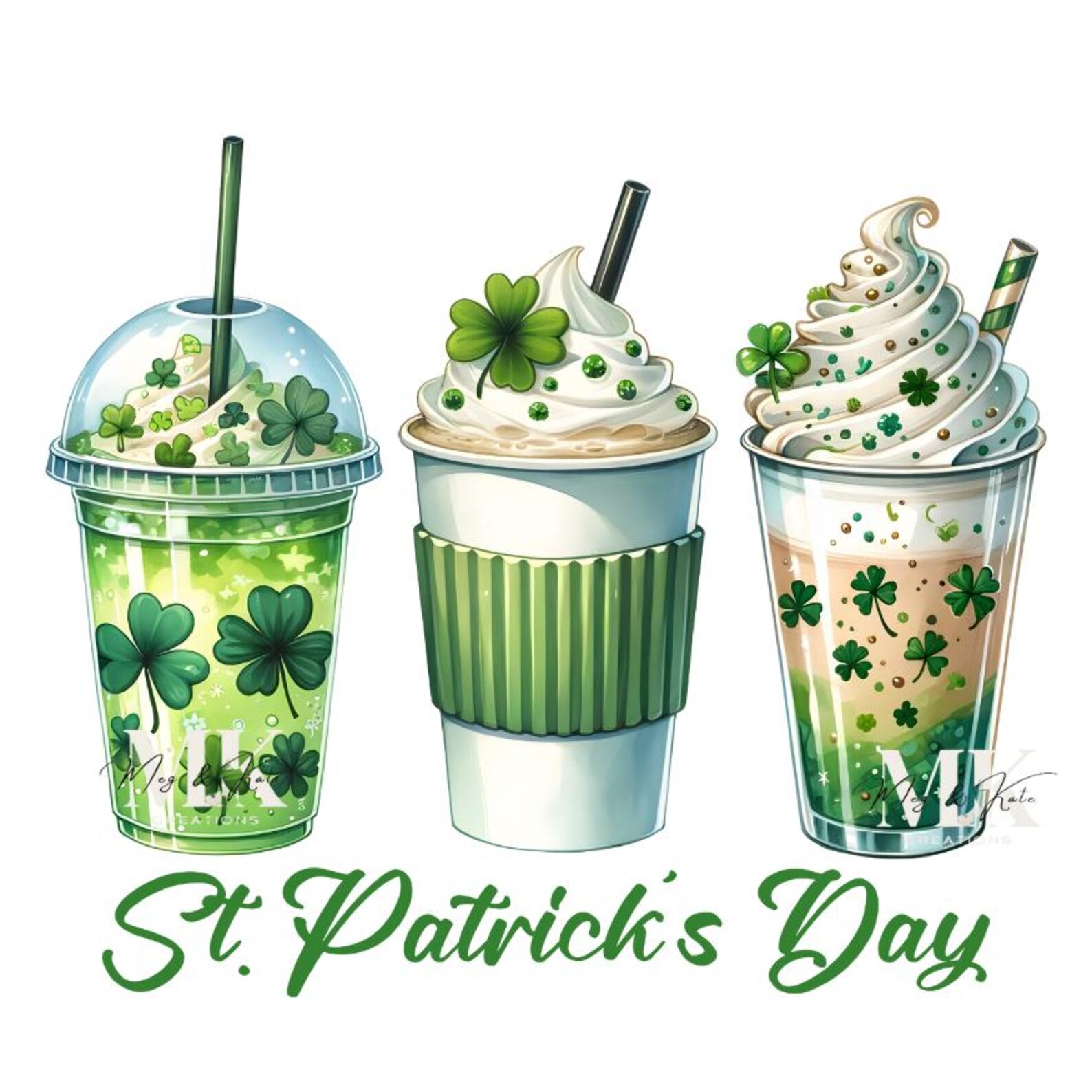 St Patricks Day Coffee Cups Dtf Transfer - Etsy