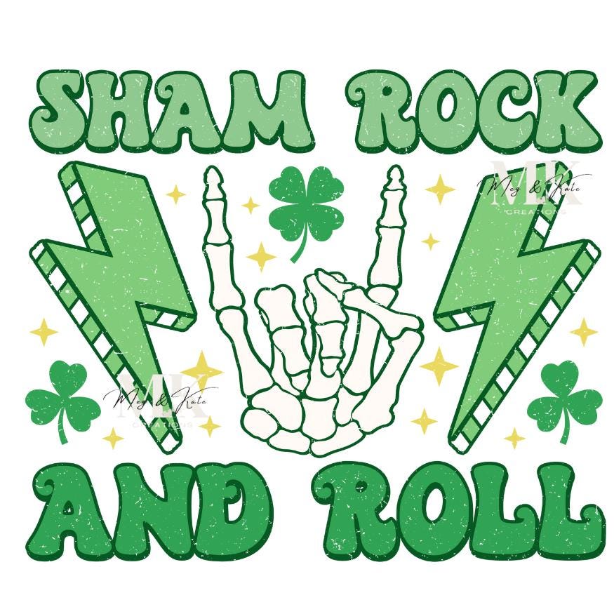 Sham Rock and Roll Dtf Transfer - Etsy