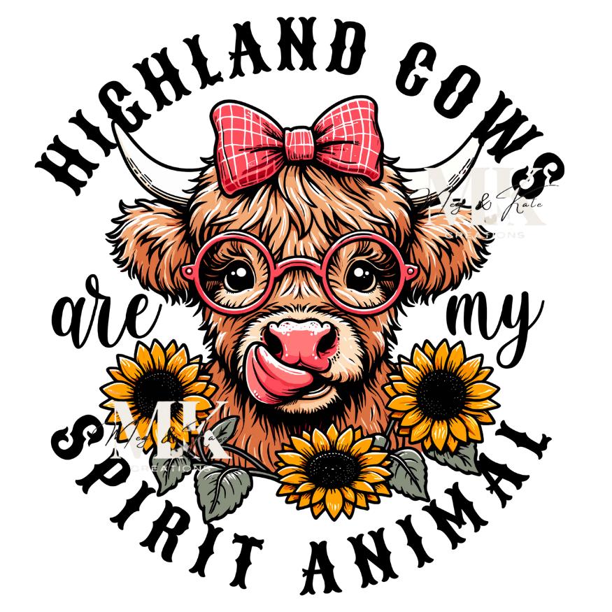 Highland Cows Are My Spirit Animal Dtf Transfer - Etsy
