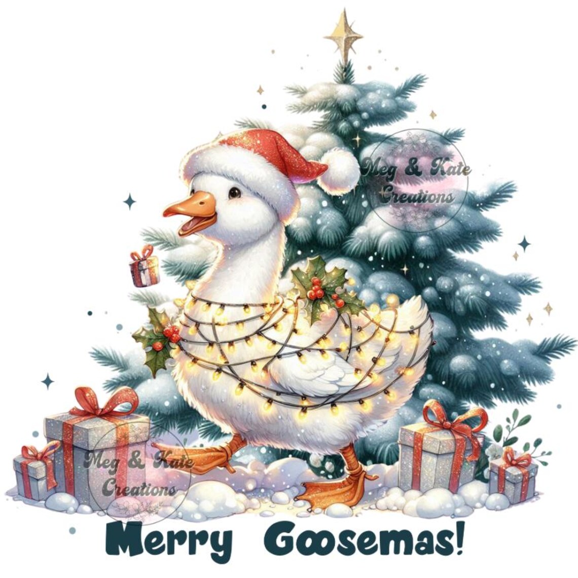 Merry Goosemas Dtf Transfer - Etsy