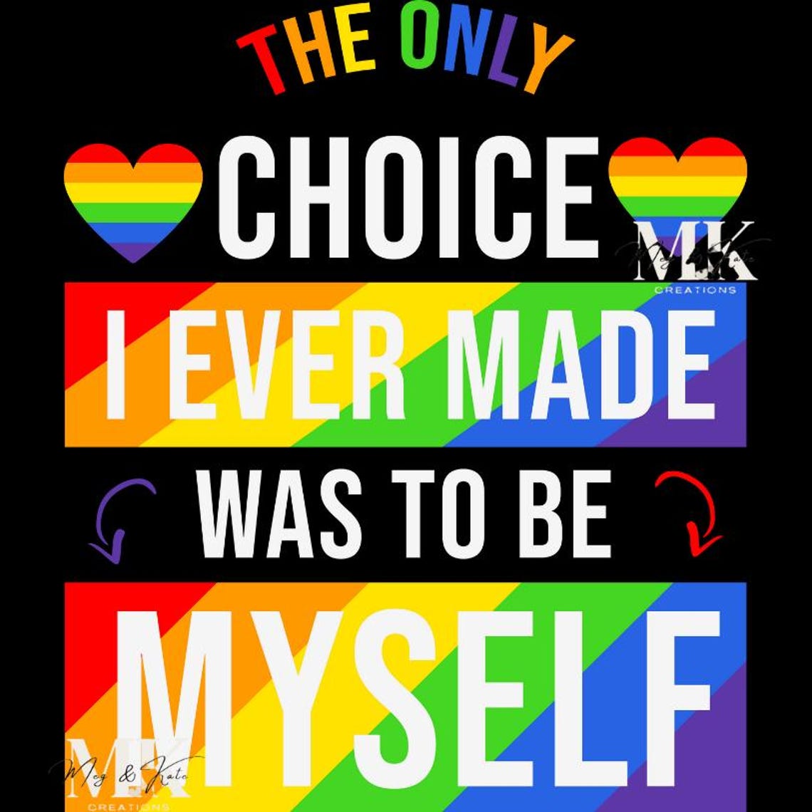 The Only Choice I Ever Made Was to Be Myself Dtf Transfer - Etsy