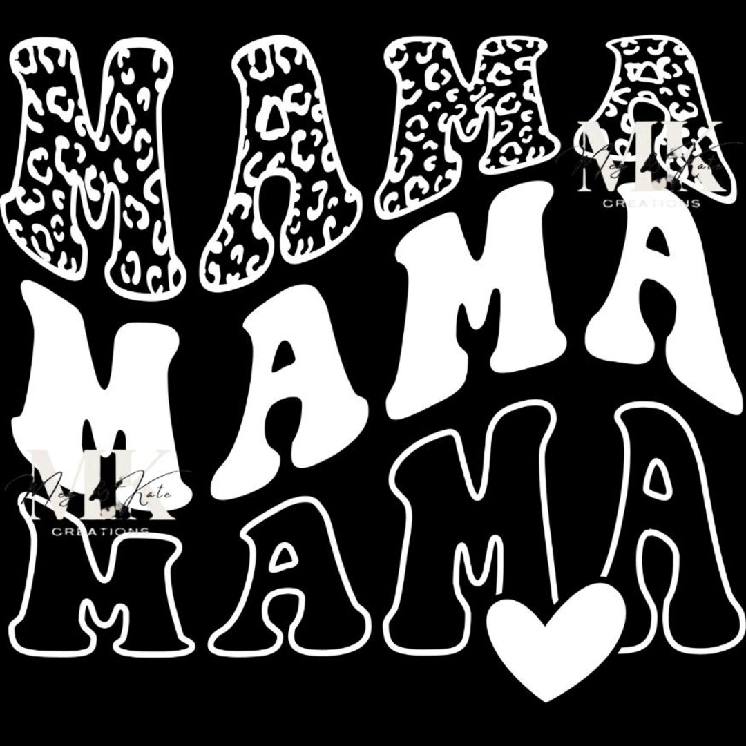 Mama Mama Mama in White Dtf Transfer - Etsy