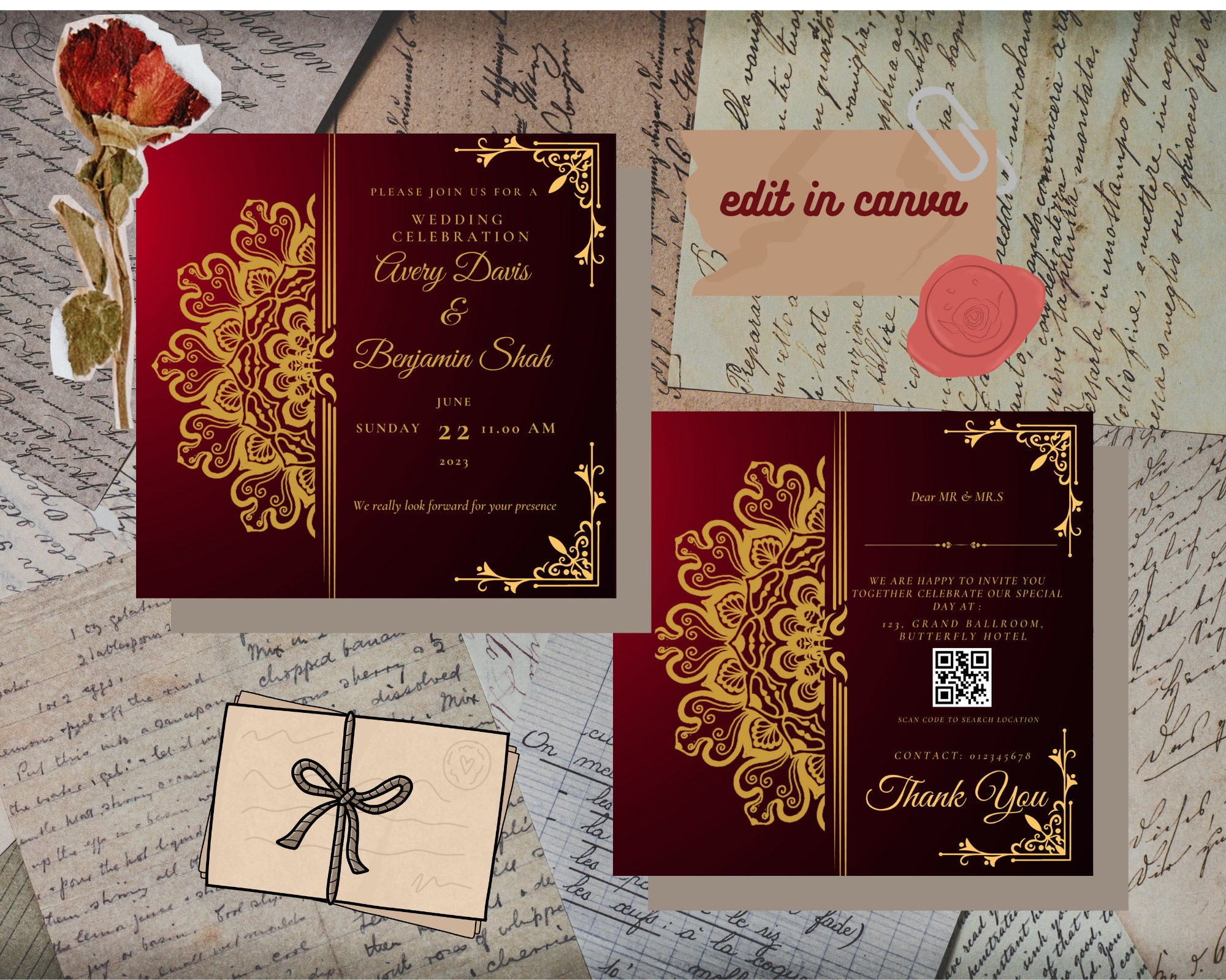 2 Page Wedding Invitation Templates , Wedding Invitation, Templates ...