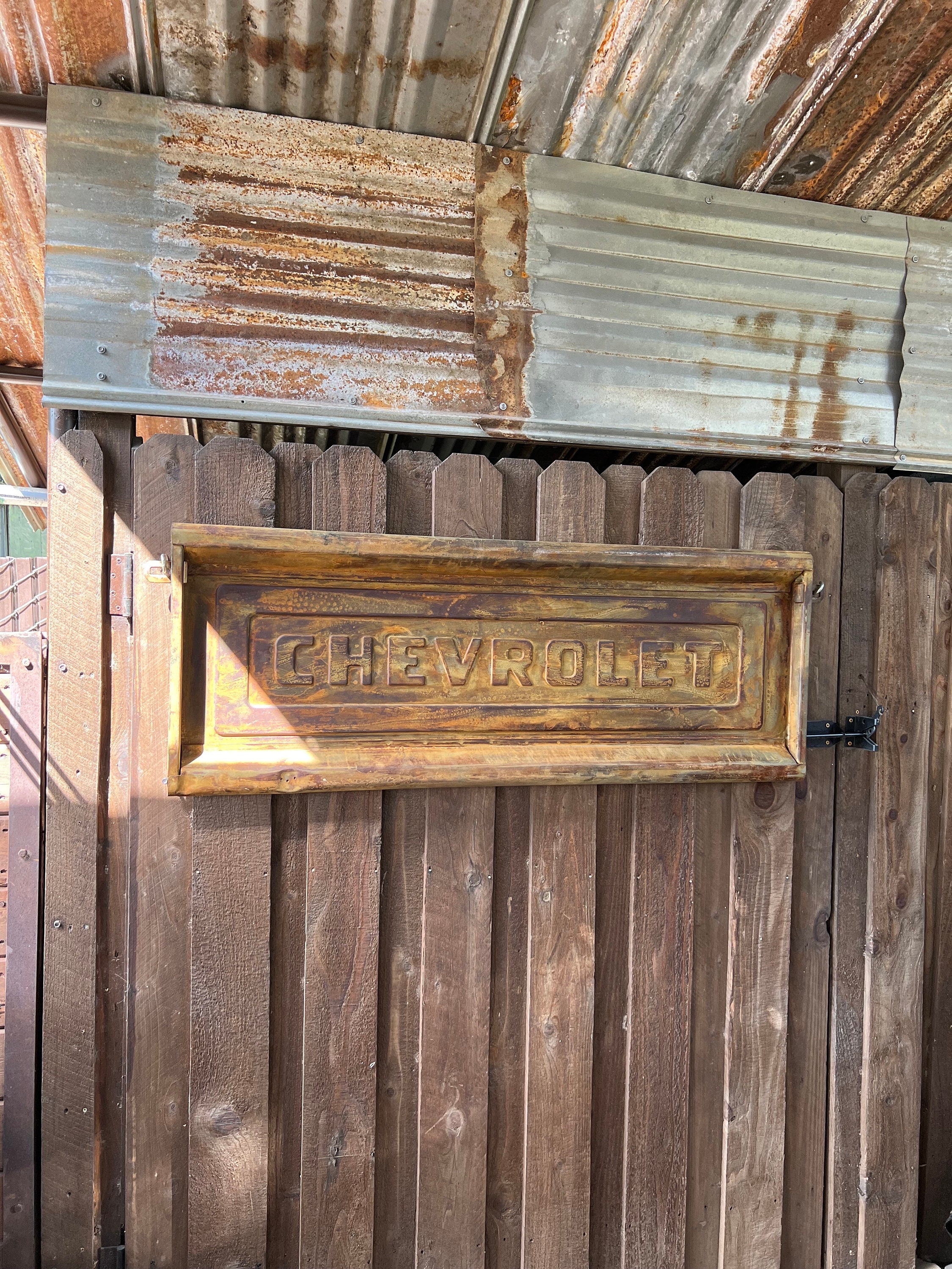 Rustic Chevy Truck Tailgate - Etsy