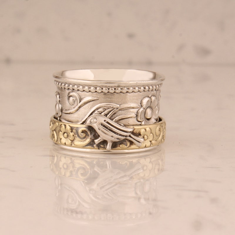 Fidget Ring Spinner Bird - Etsy