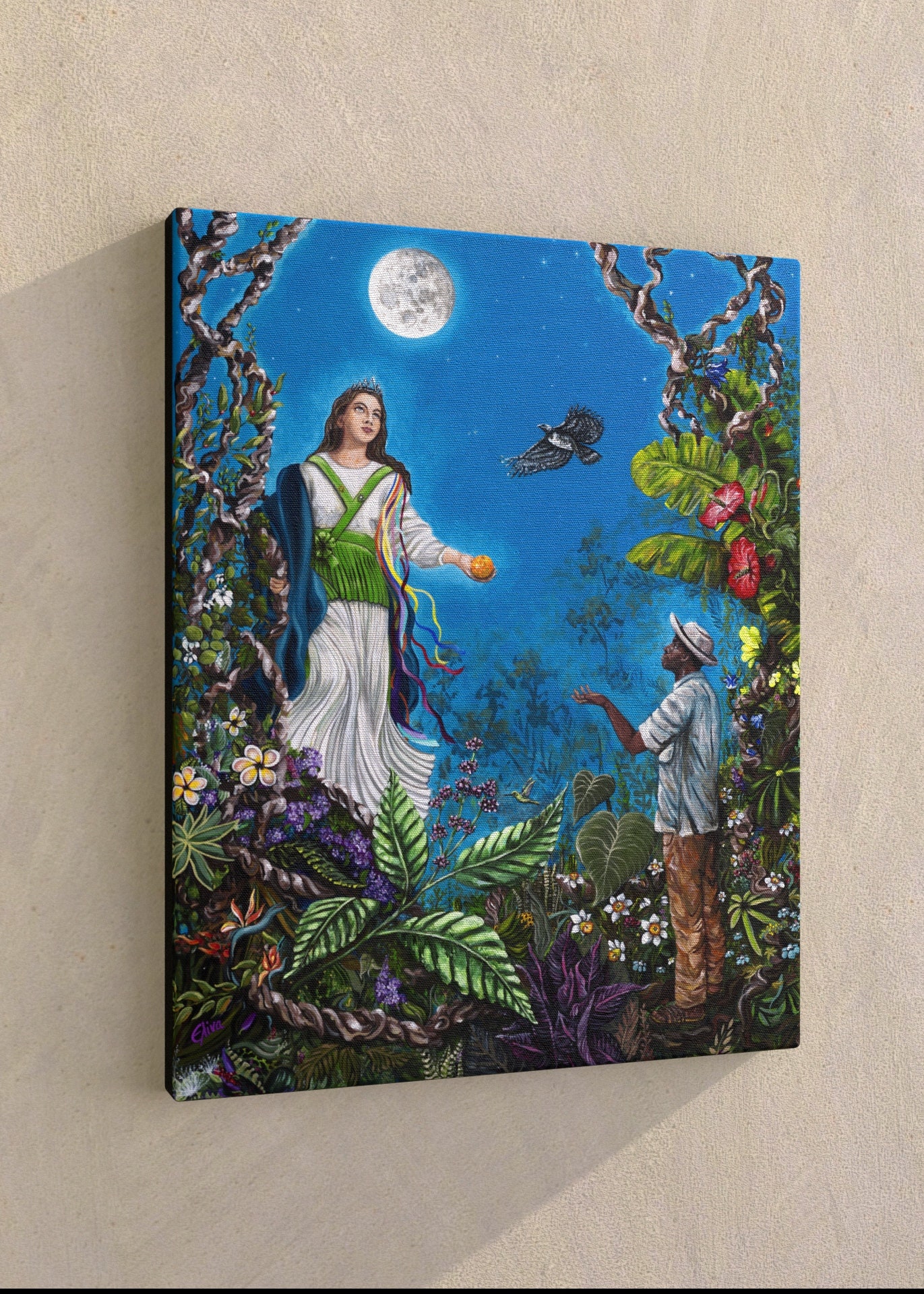 Rainha Da Floresta 40x50cm Original Art Digital Print in Canvas - Etsy