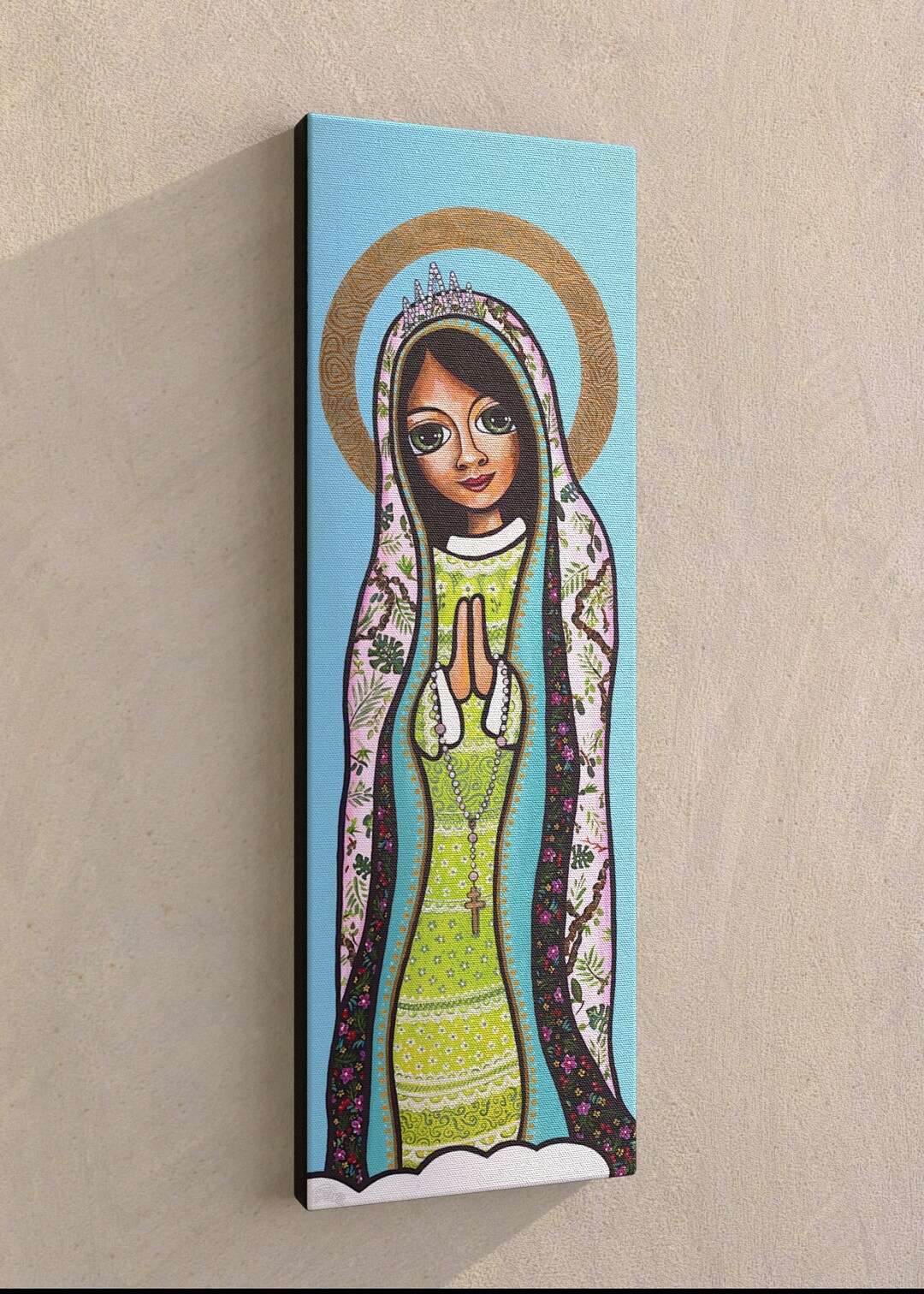 Santa Maria 20x60cm Original Art Digital Print in Canvas - Etsy